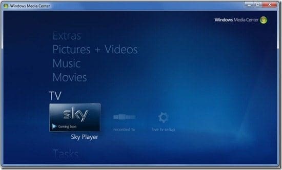 Sky Player Icon Appears on Media Center - Movies Games and Tech